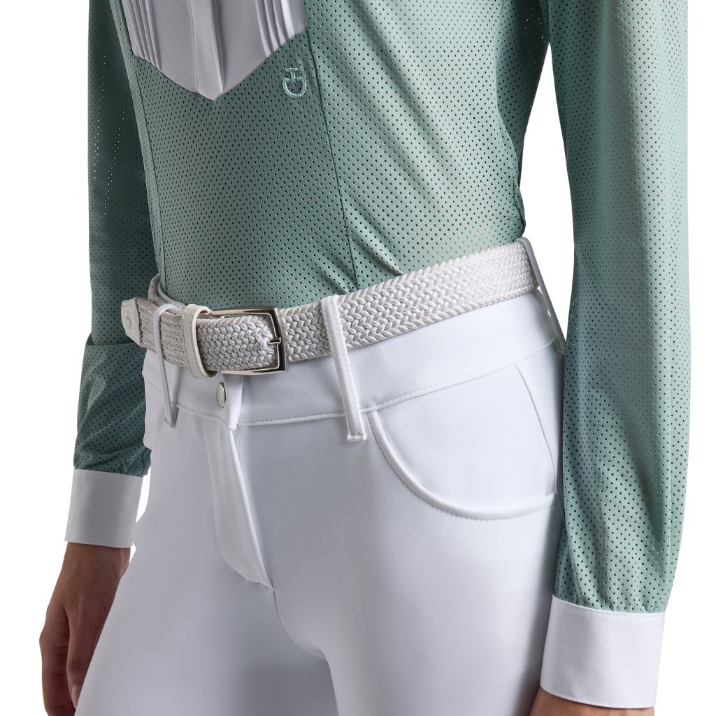 Cavalleria Toscana Perforated Long Sleeve Competition Shirt With Bib ...