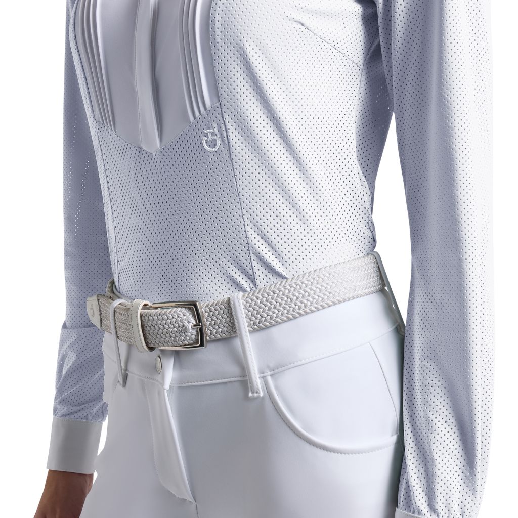 Cavalleria Toscana Perforated Long Sleeve Competition Shirt With Bib ...