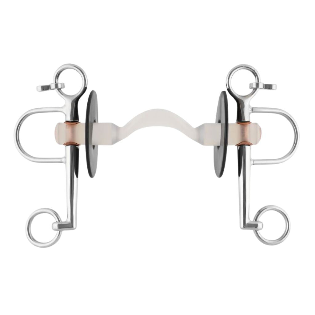 Nathe Hard Mullen Mouth Pelham with Port and Short Cheeks - 20mm — Equi ...